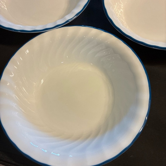 Corelle | Dining | Corelle Blue Velvet White And Blue Dinner Bowl Set ...
